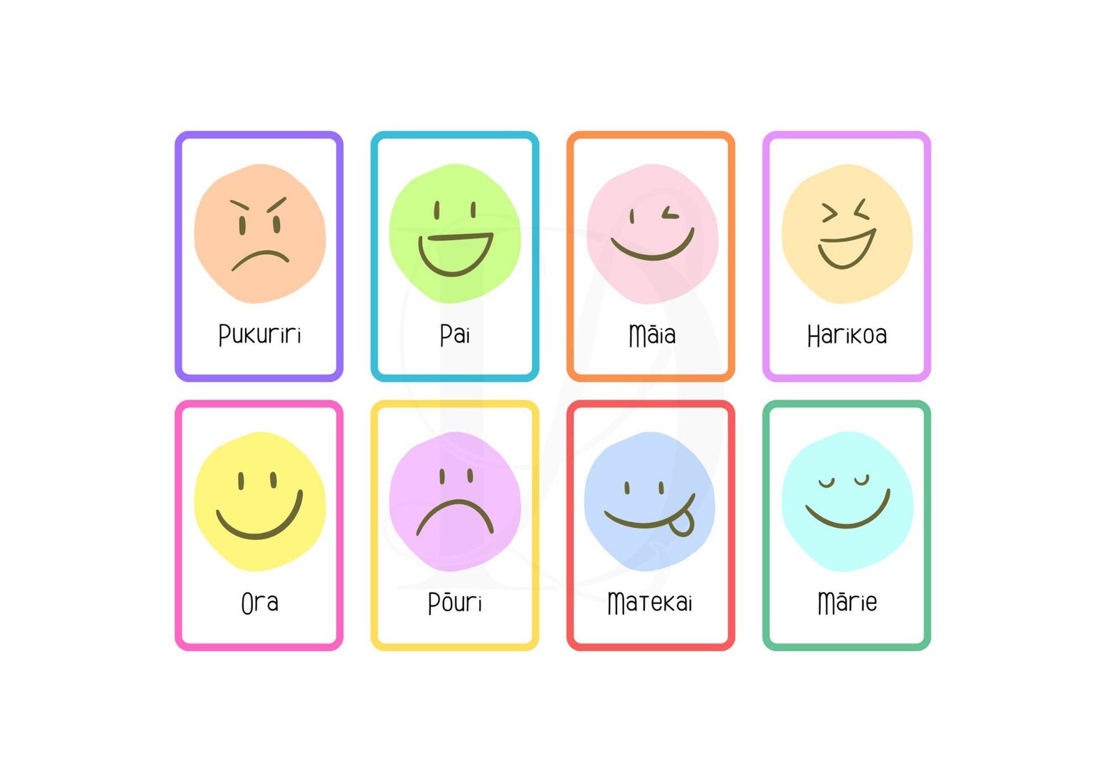Emotions & Feelings Flashcards and Posters | Māori and English Fun ...