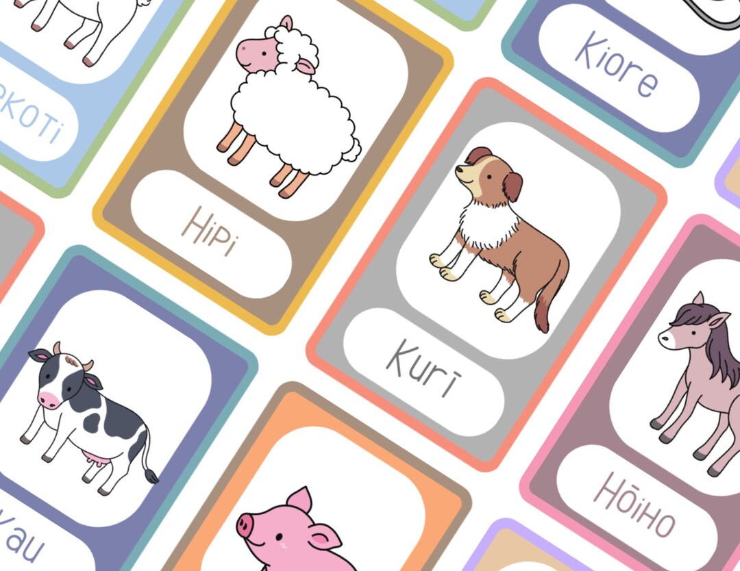 Learning Te Reo Māori With Flashcards and Posters - the Farm | English ...