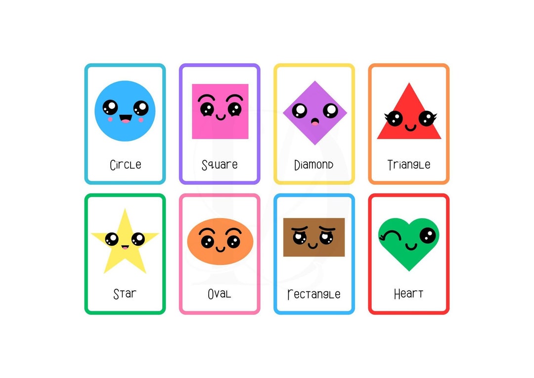 Shapes Flashcards for Pre School Learning | Kids Fun Colourful ...