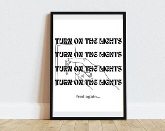 Fred Again by Boiler Print Room Minimal Print Gift for Music Lovers ...