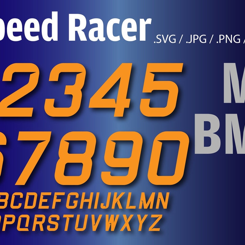 Racing Number Font - Etsy