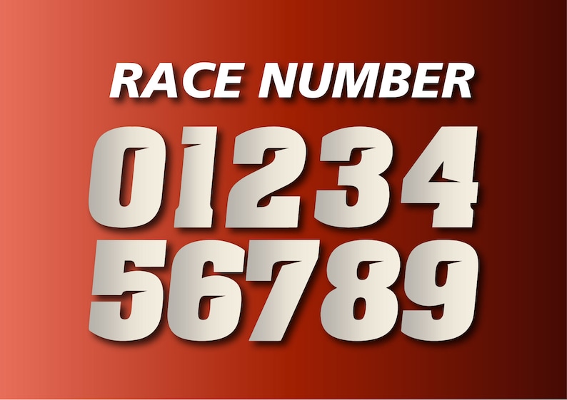 Motocross BMX Race Number - Motocross Number Font Style Svg Files ...