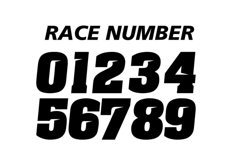 Motocross BMX Race Number - Motocross Number Font Style Svg Files ...