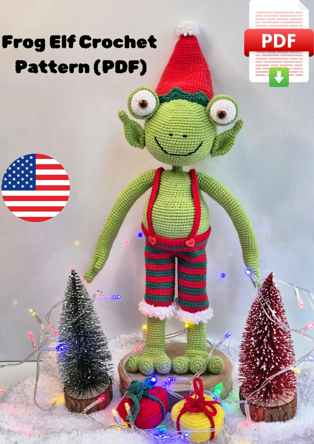 Christmas Frog Crochet Pattern – Elf Amigurumi Doll PDF - Etsy