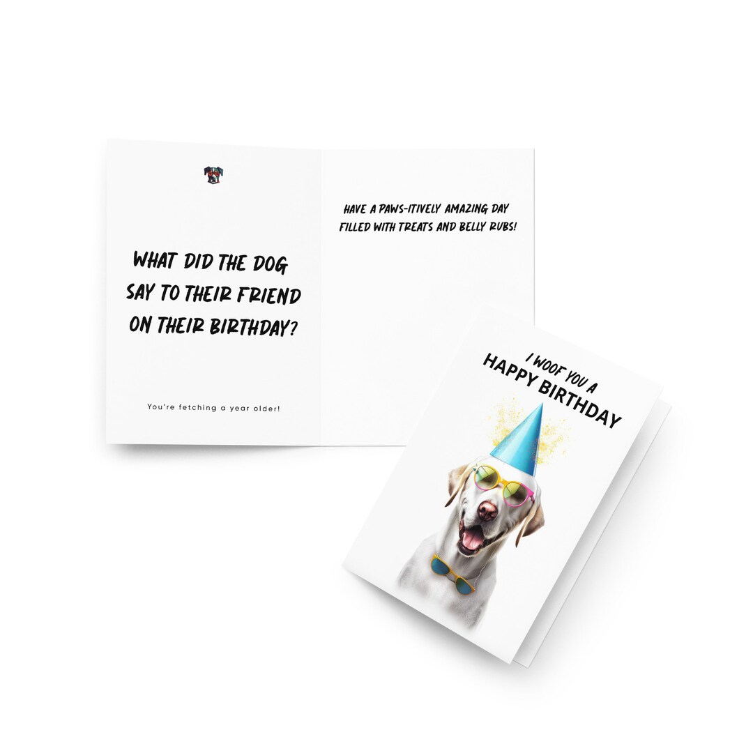 Labrador Birthday Card, Funny Dog Joke, 5x7 Greeting Card With Envelope ...