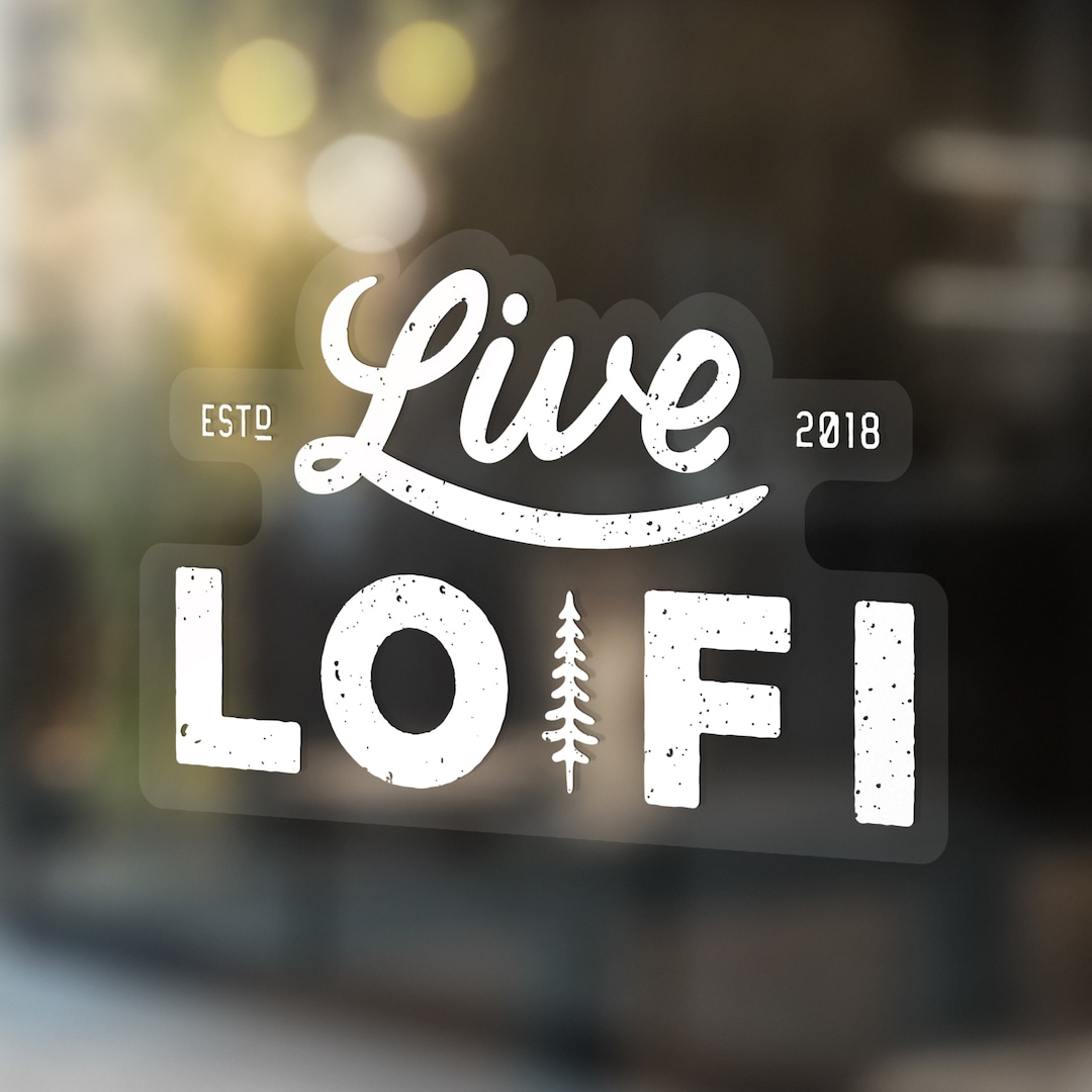 Live Lo-fi Logo Clear Sticker - Etsy