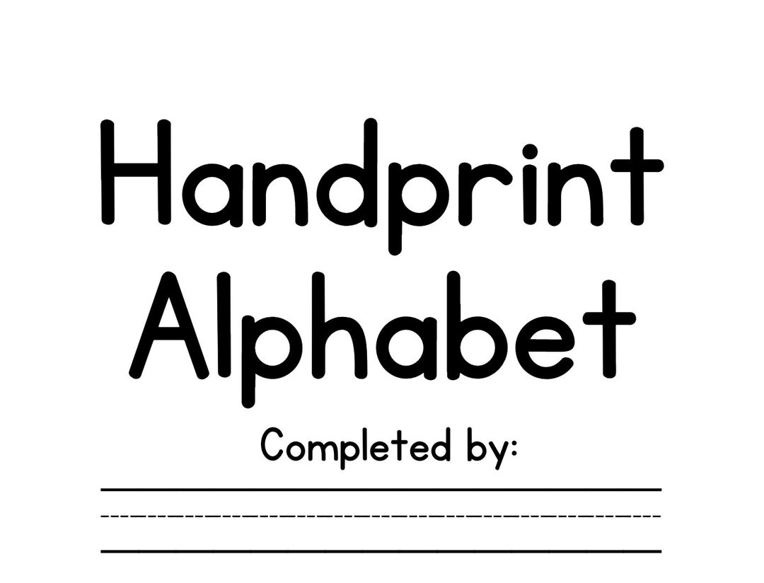 Plantilla de alfabeto con huellas de manos - Etsy España
