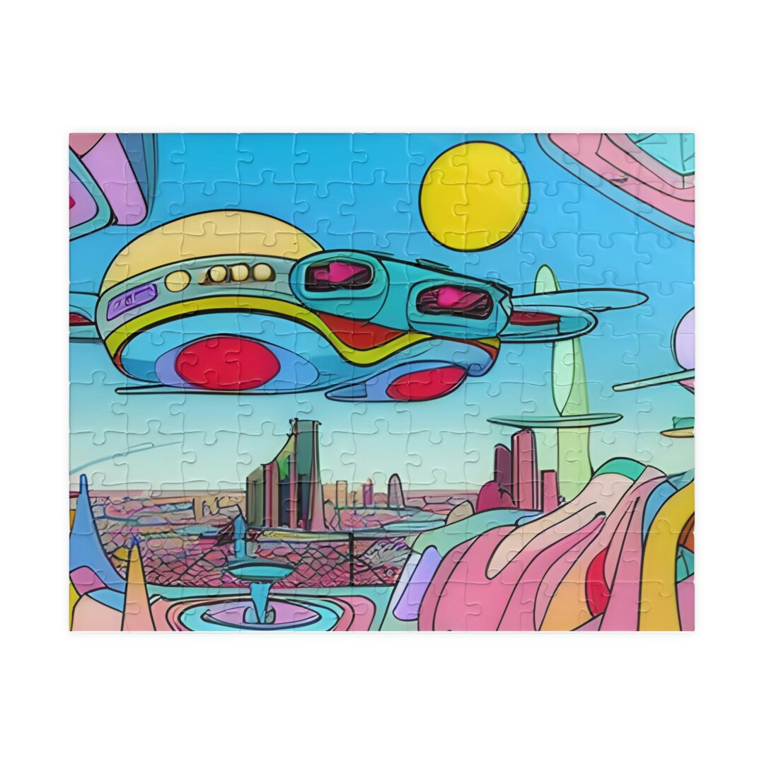 Trippy Town Jigsaw Puzzle 110, 252, 500-piece - Etsy