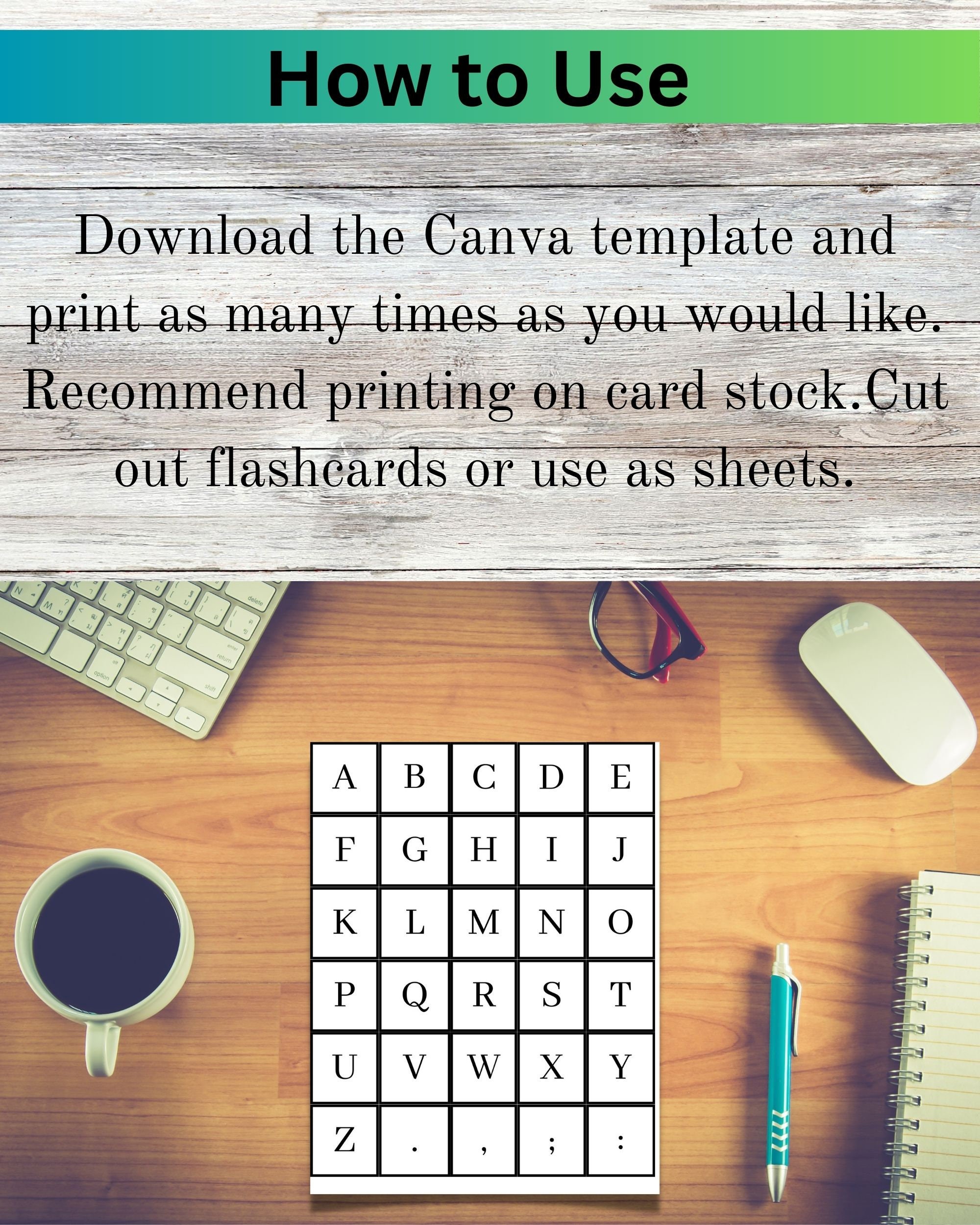 Mini Flashcard Cutouts for Kids - Etsy