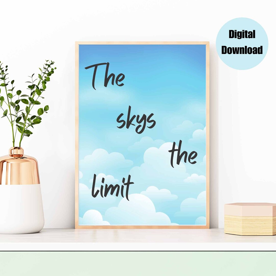 The Sky's the Limit Wall Art Digital Download Printable Gift for Baby ...