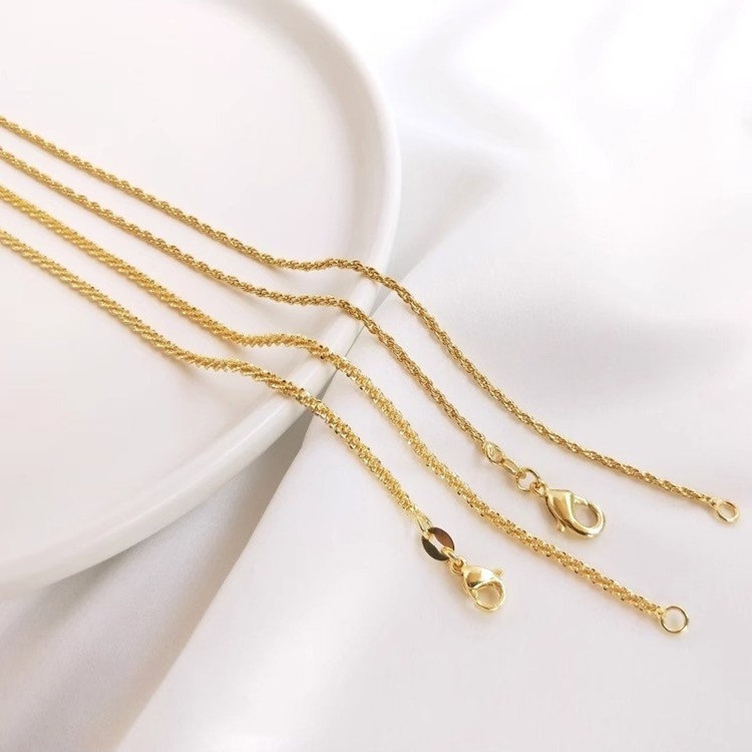 18K Gold Plated Fried Dough Twists Chain Chain Caterpillar - Etsy