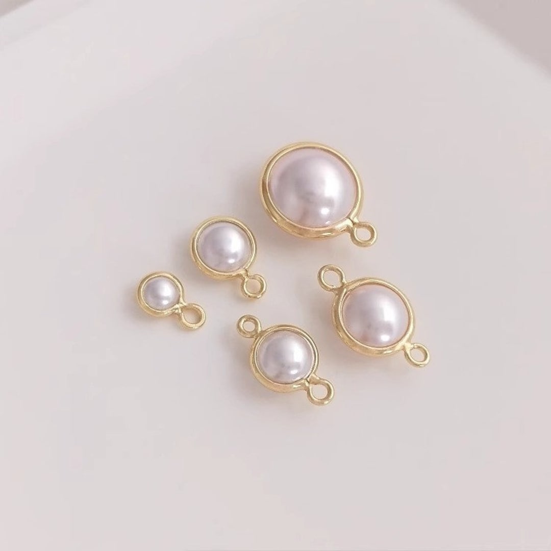 Color Protection 14K Gold Shell Bead Edging Pendant DIY - Etsy