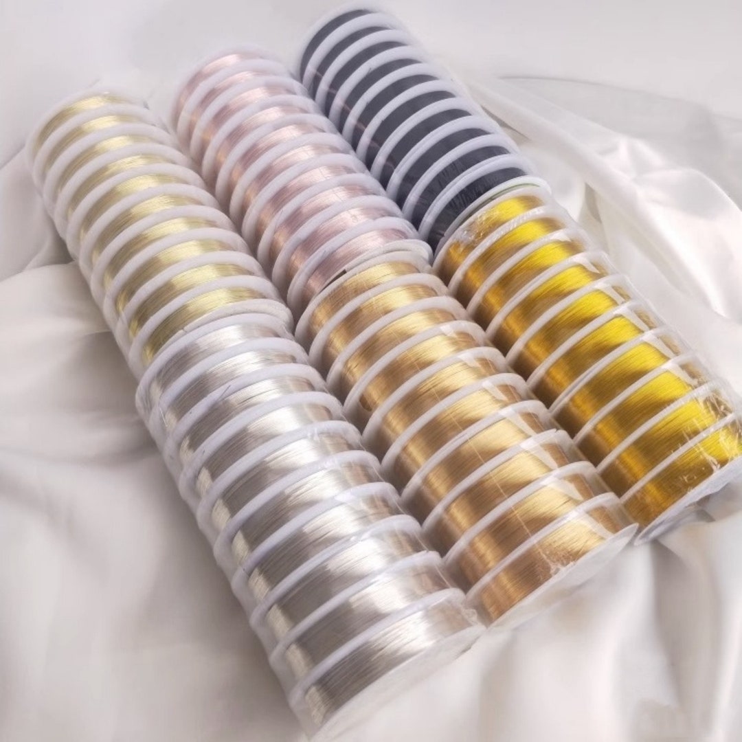 2 Boxes）14k Gold Copper Wire Coil, DIY Hand Wound Fine Wire, Specially ...