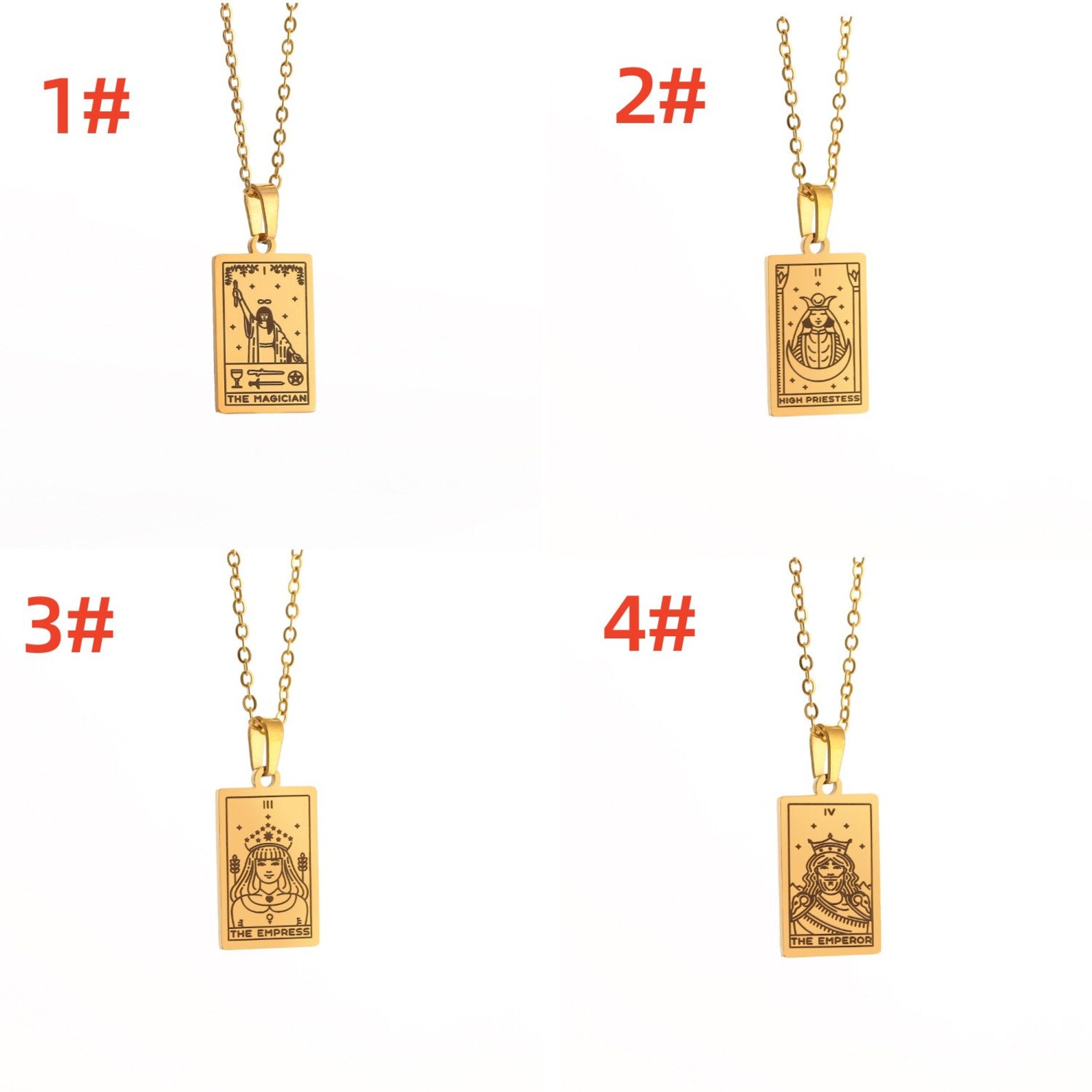 18k Gold Plated Rectangular Tarot Card Charm, Square Playing Card Charm ...