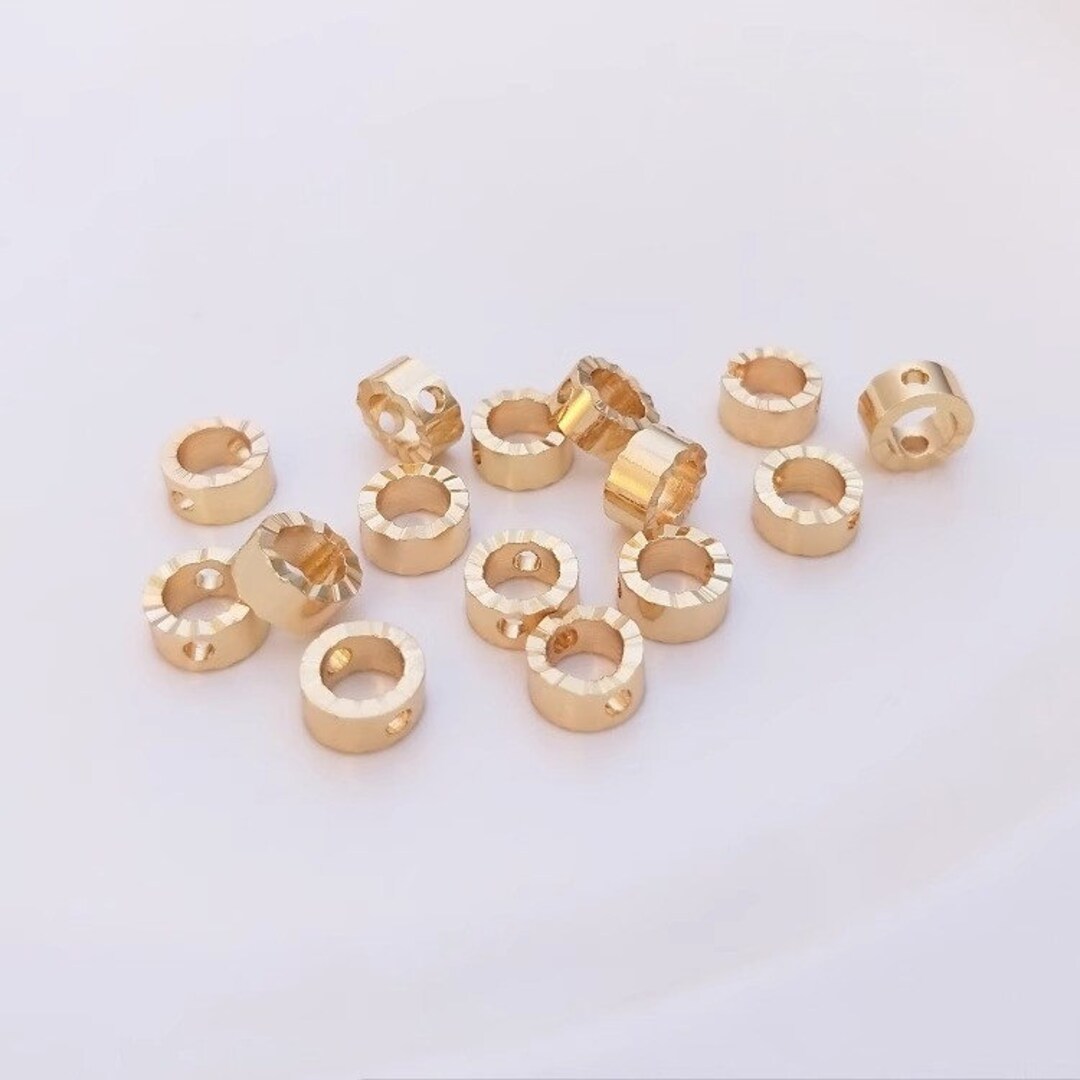 Real Gold Plated Perforated Copper Ring Bracelet Necklace Earrings ...