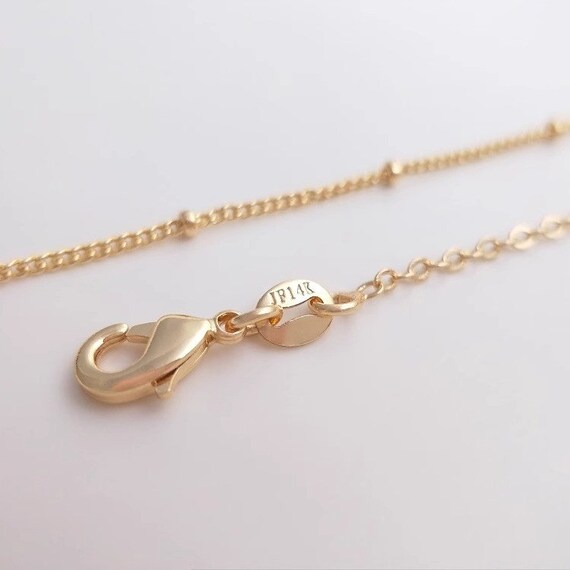 Beaded Ball Chain Necklace 925 Sterling Silver Satellite Chain 14ct Gold Plated jewelry Necklace Choke Ring necklace Supply Wholesale lt1859 Etsy