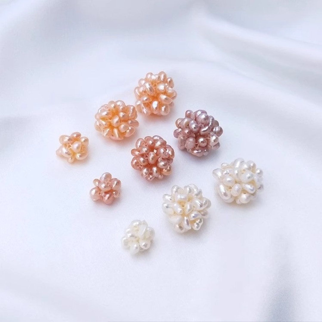 White, Pink, Purple Pearl Ball Clusters，freshwater Pearl Ball, 10-15mm ...