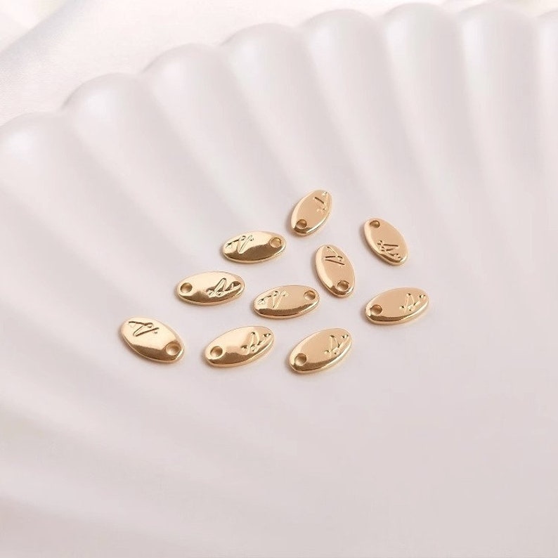 5 Styles of Engraved Letter Charm Tags, Used for Various Item Charms ...