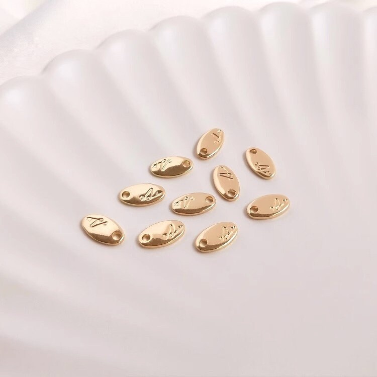 5 Styles of Engraved Letter Charm Tags, Used for Various Item Charms ...