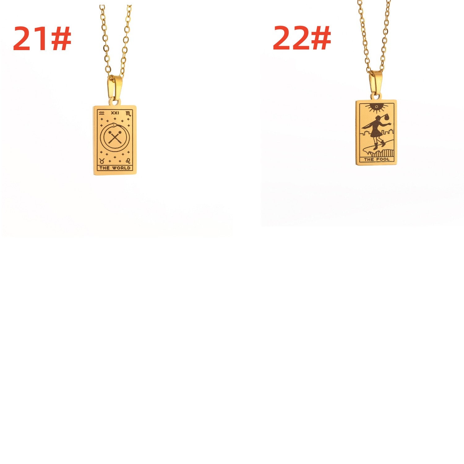 18k Gold Plated Rectangular Tarot Card Charm, Square Playing Card Charm ...