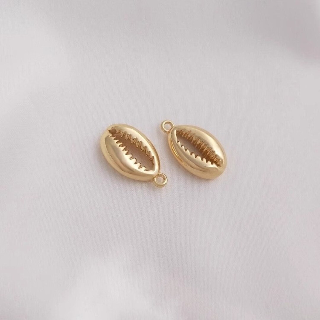 Gold-plated Conch Shaped Charm, Shark Beak Shaped Pendant, Diy Necklace ...