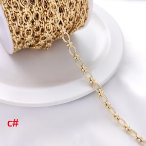 14k Gold Plated Oval Paperclip Chains - Tarnish Resistant Popular ...