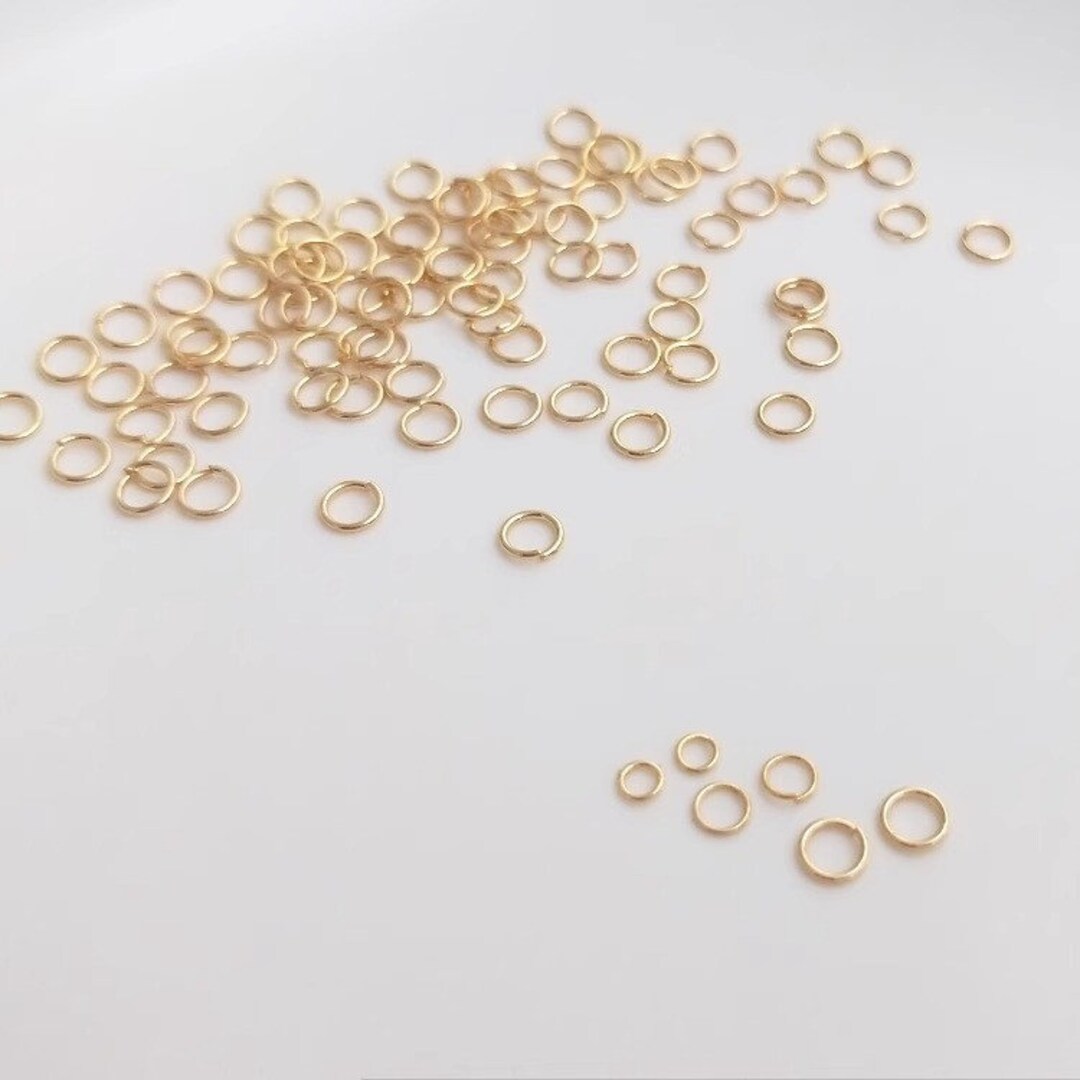 100pc 14K Gold Plated,extremely Small Jump Rings,2/3/3.5/4mm Titanium ...