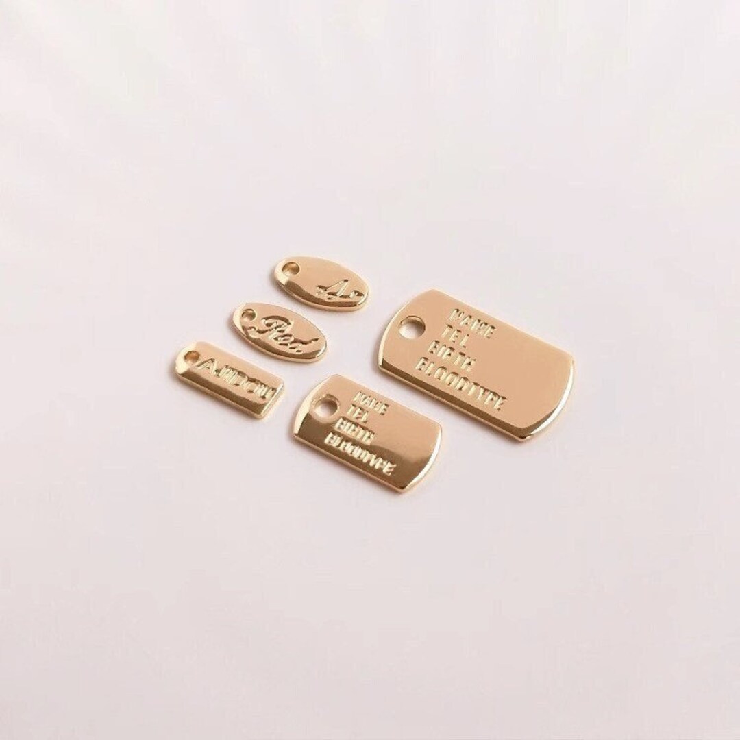 5 Styles of Engraved Letter Charm Tags, Used for Various Item Charms ...