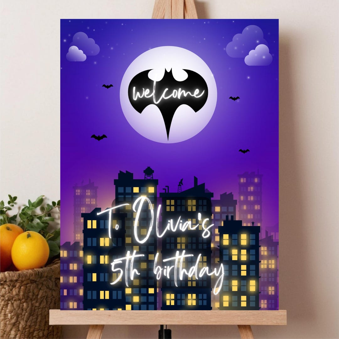 Superheroes Welcome Sign Birthday Sign Reception Editable Superhero ...