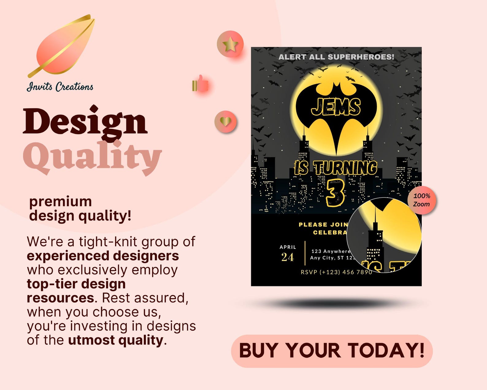 Superhero Birthday Invitation Template Super Hero Birthday Invite Bat ...
