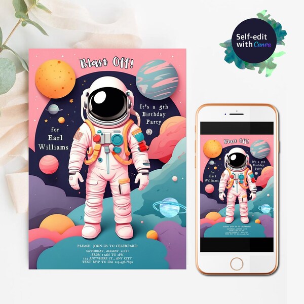 Nasa Birthday Card - Etsy