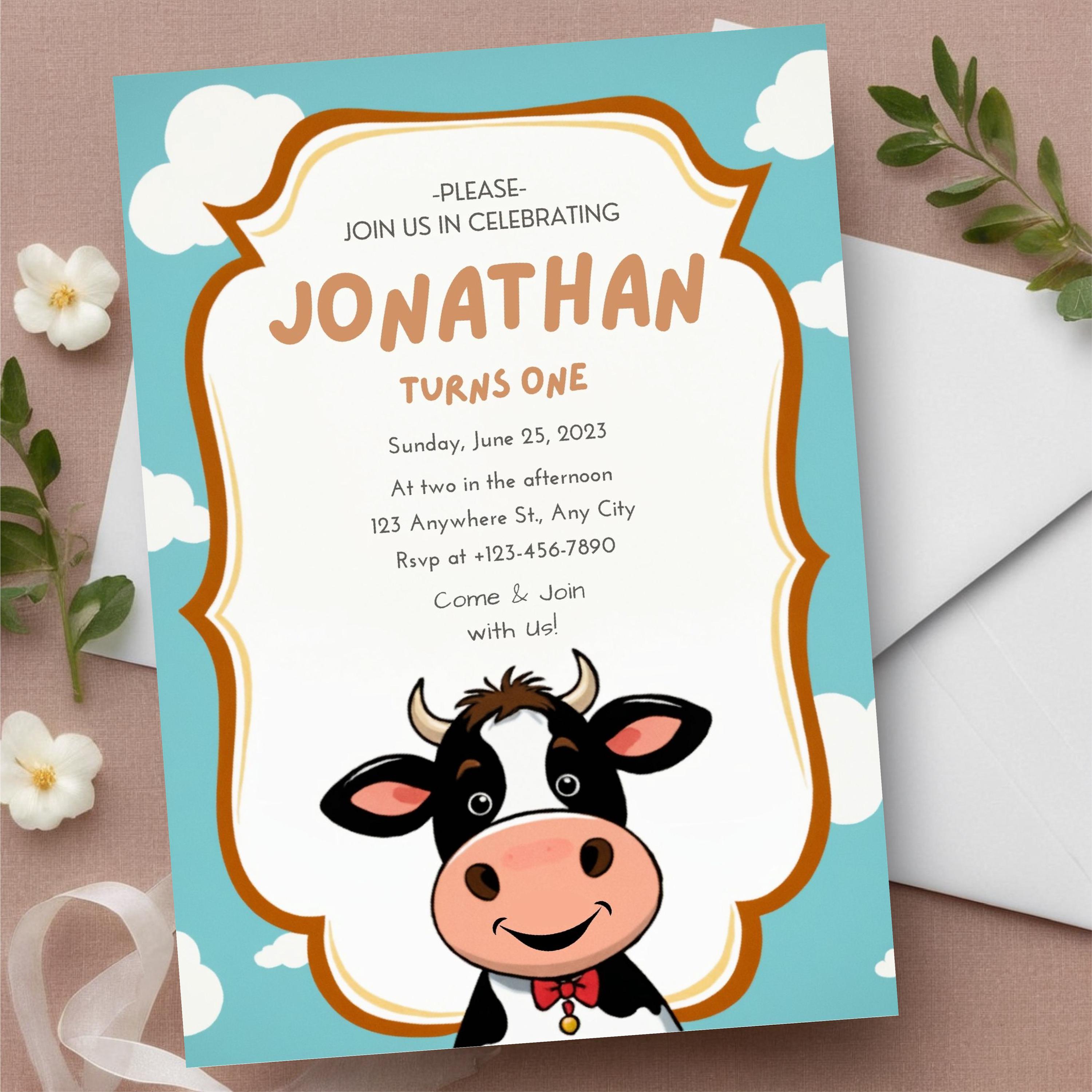 Holy Cow Birthday Invitation Template Editable Holy Cow Invitation Holy ...