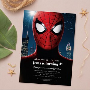 Spider Man Invitation Template Spiderman Mobile Invitation Spider Boy ...