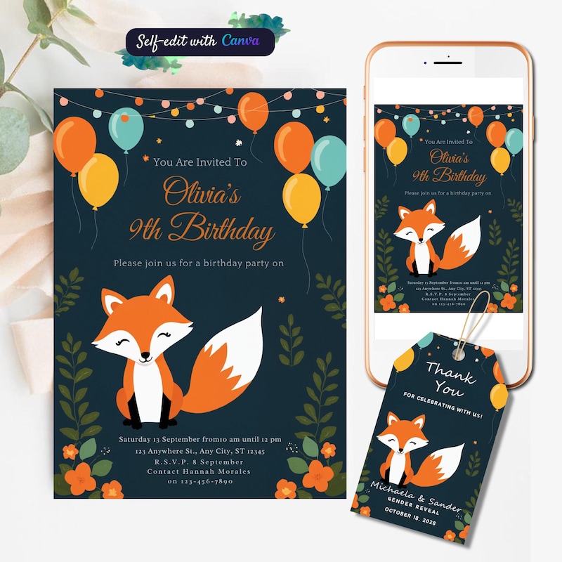 Fox Birthday Party - Etsy