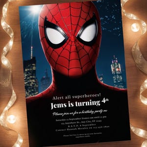Spider Man Invitation Template Spiderman Mobile Invitation Spider Boy ...