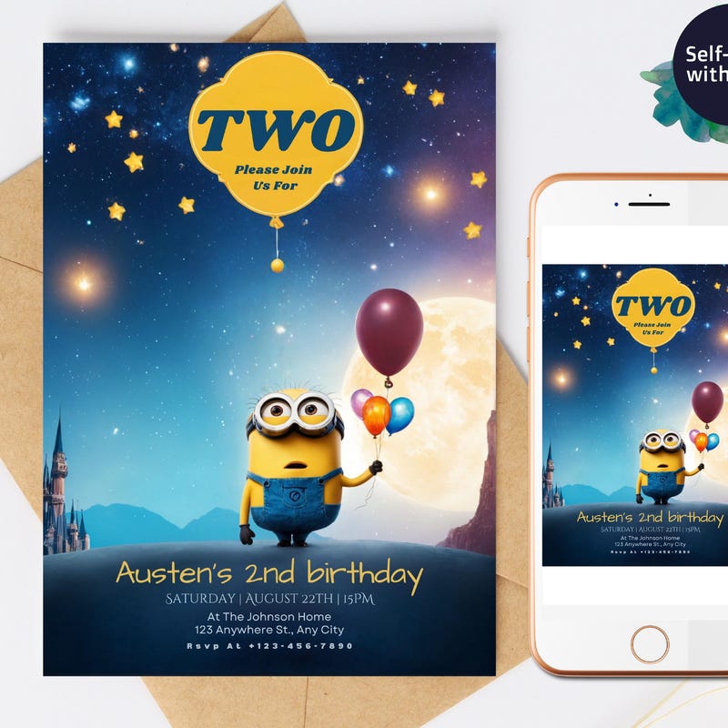 Minion Invitation - Etsy