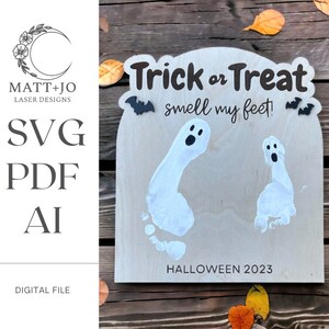 Halloween Footprint Board Laser File: 2025-2030 SVG, PDF, AI (digital ...