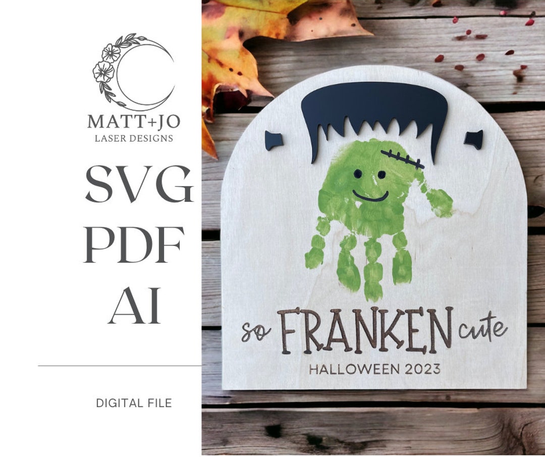 Halloween Handprint Board Laser File: 2025-2030 SVG, PDF, AI (digital ...