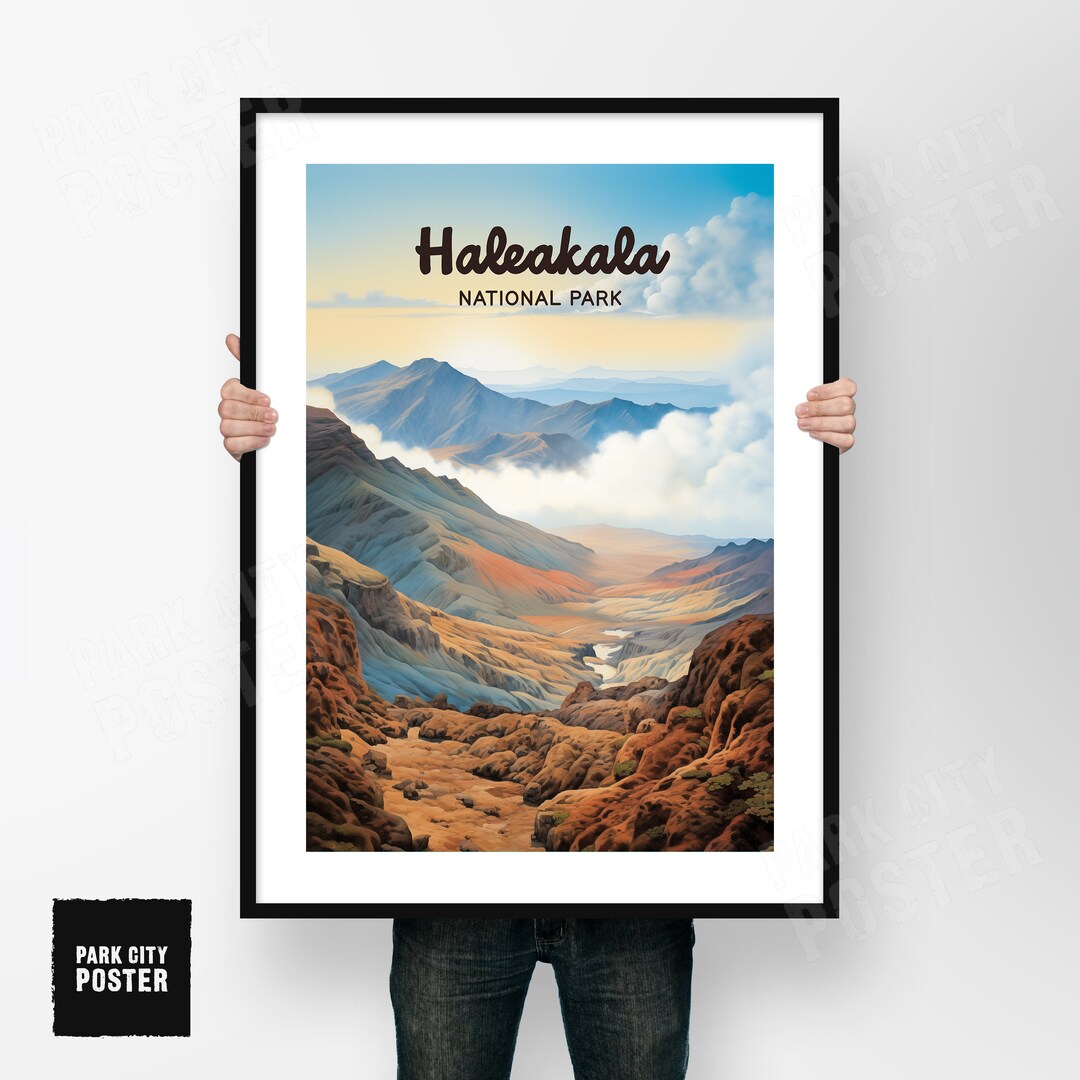 Haleakala National Park Poster Volcano Summit Silver Swords Haleakala ...