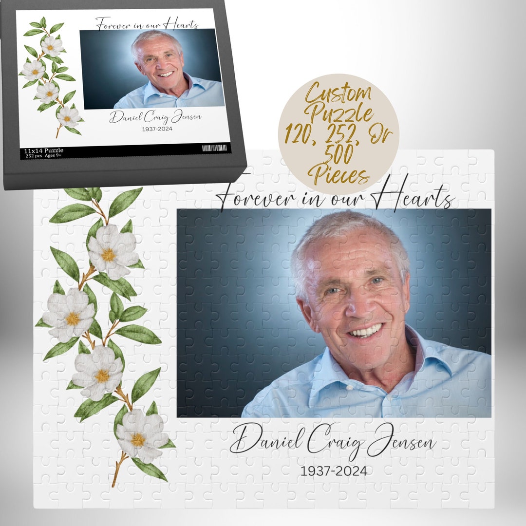 Personalized Jigsaw Puzzle Spouse Memorial Photo Customized in Loving ...