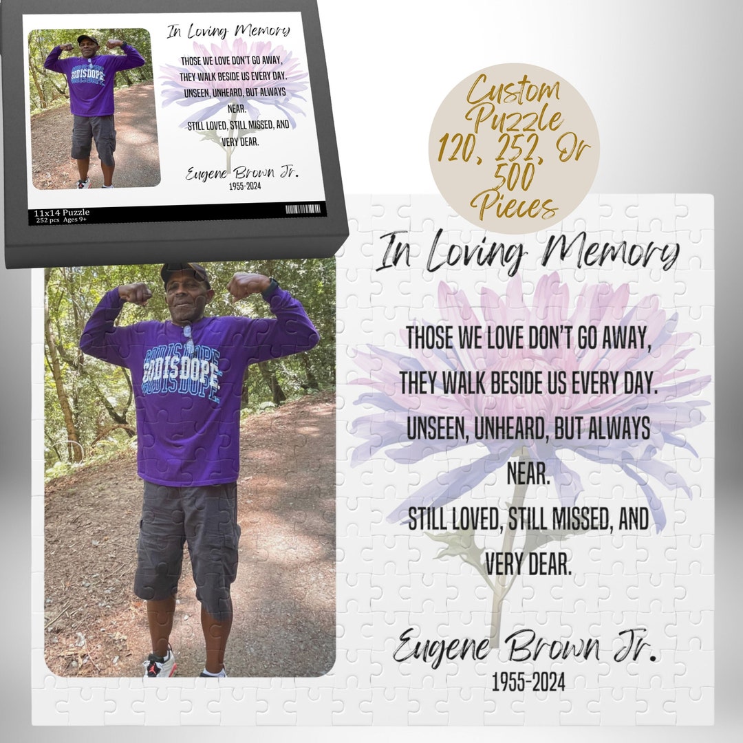 Personalized Jigsaw Puzzle Spouse Memorial Photo Customized in Loving ...