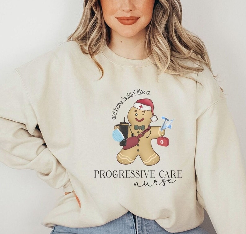 PCU Nurse Christmas Sweatshirt, Progressive Care Unit Crewneck, PCU RN ...