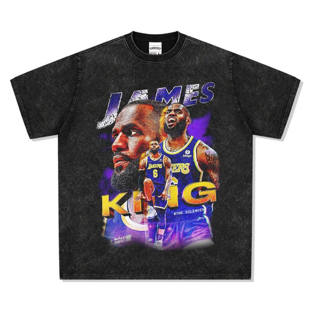 Lebron James Shirt and Long Sleeve Vintage 90s Bootleg Style Tee LA ...