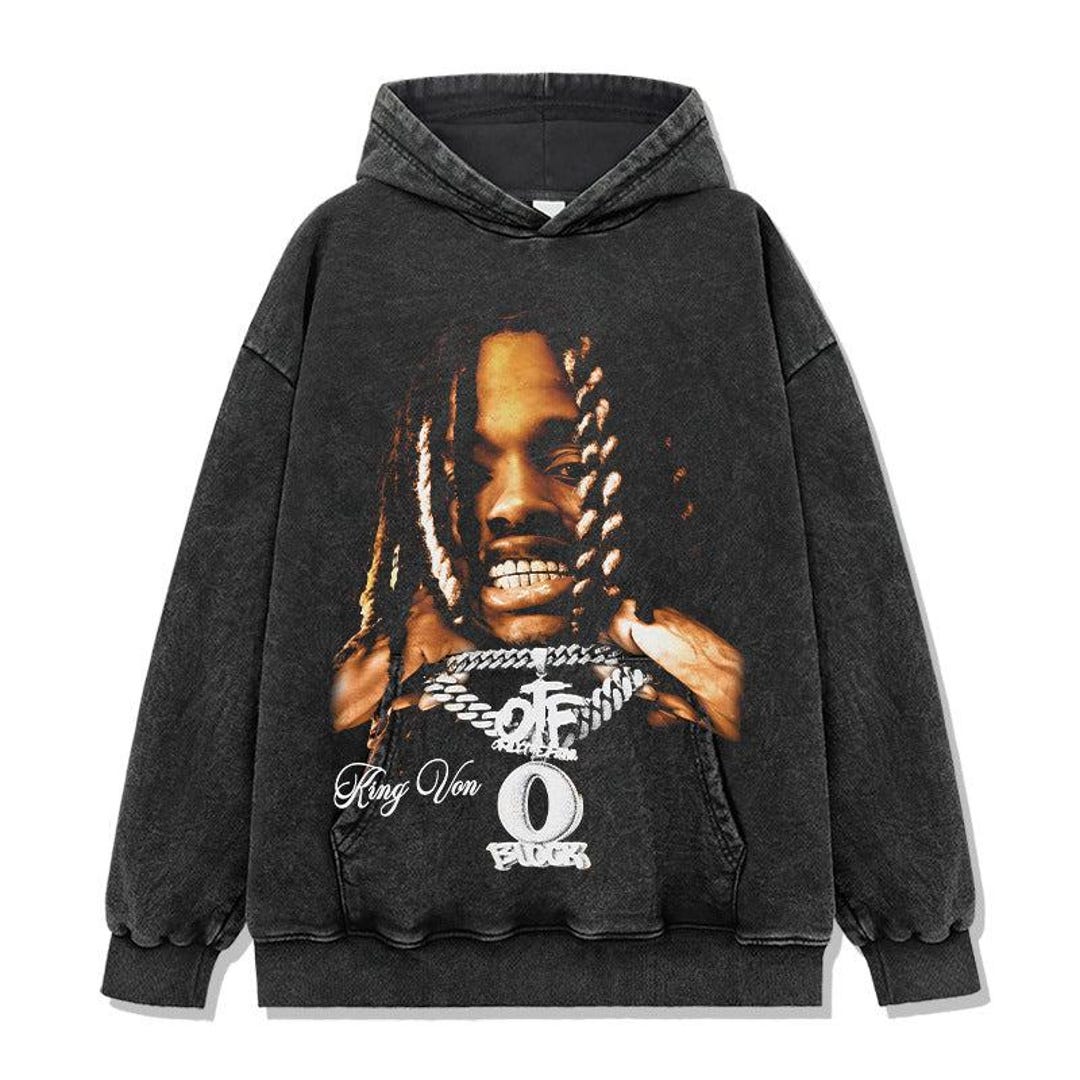King Von Hoodie, Long Sleeve, T-shirt Drill Rap Merch, Hip-hop ...