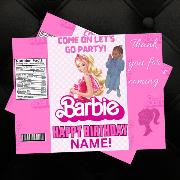 Barbie Black and White Chip Bag - Etsy