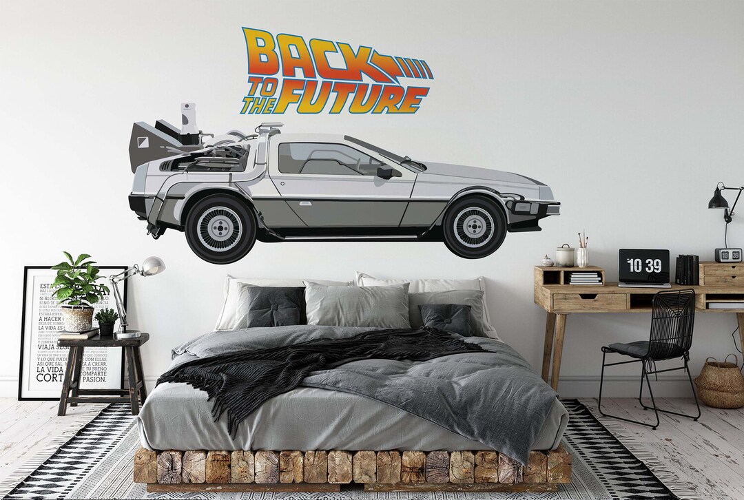 Back to Future Movie Wall Decal Car Wall Decal the Delorean Time Machine Wall Decal DMC Delorean ...