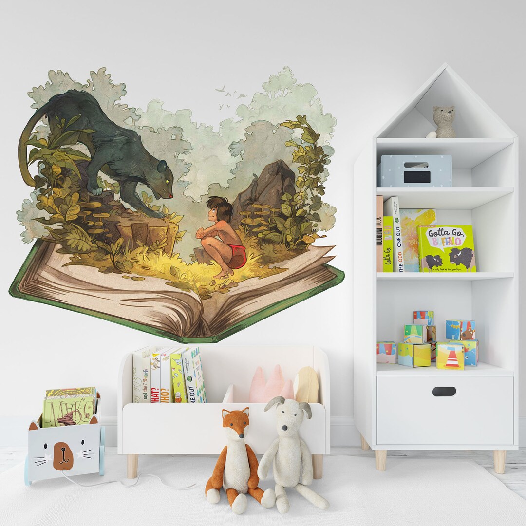Removable Jungle Book Tarzan and Black Panther Wall Decal Mural Sticker ...