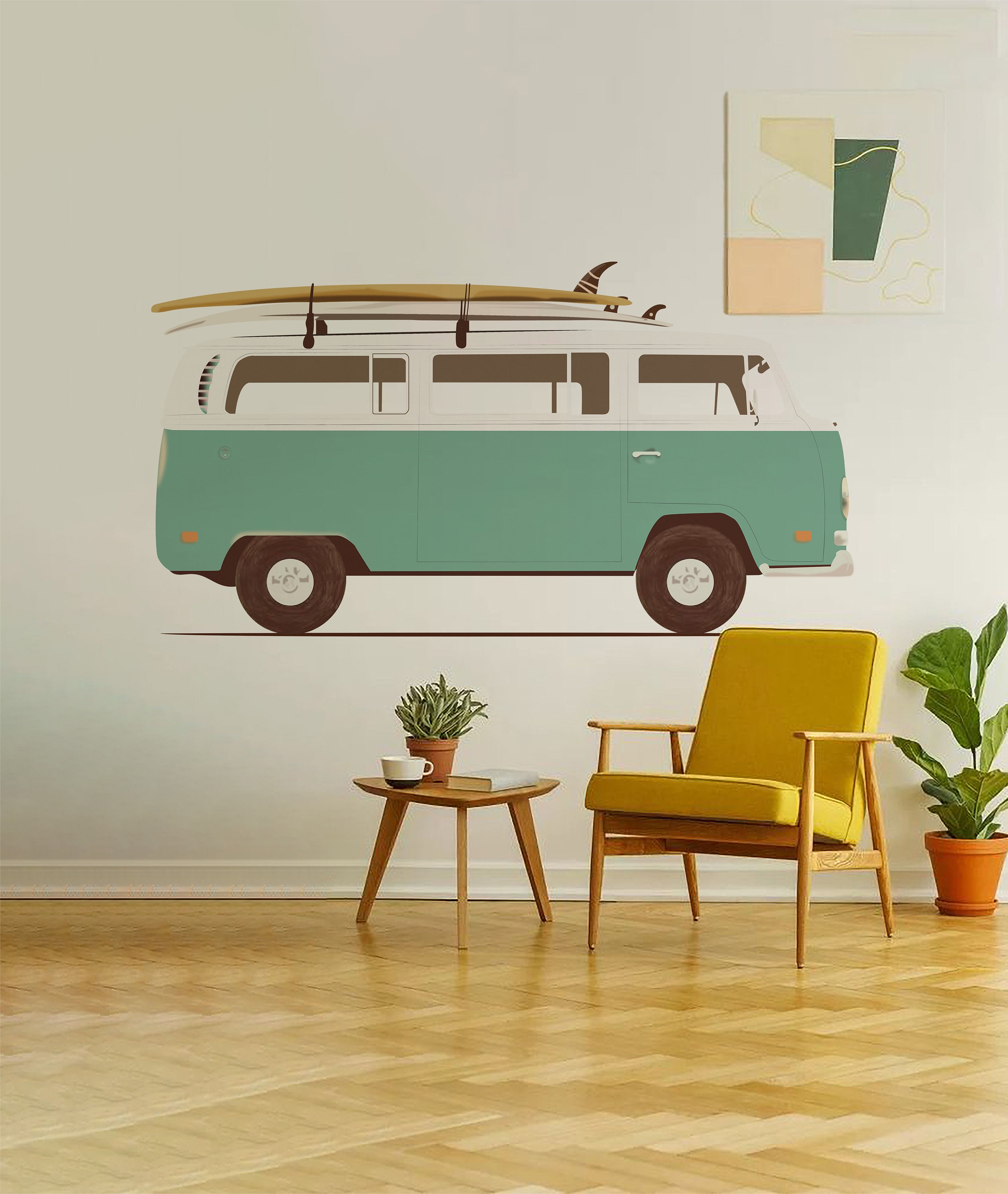 Removable Volkswagen Van Wall Decal Car Wall Sticker Transportation ...