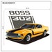 Removable Boss 302 Mustang Wall Decal Car Transportation Theme ...