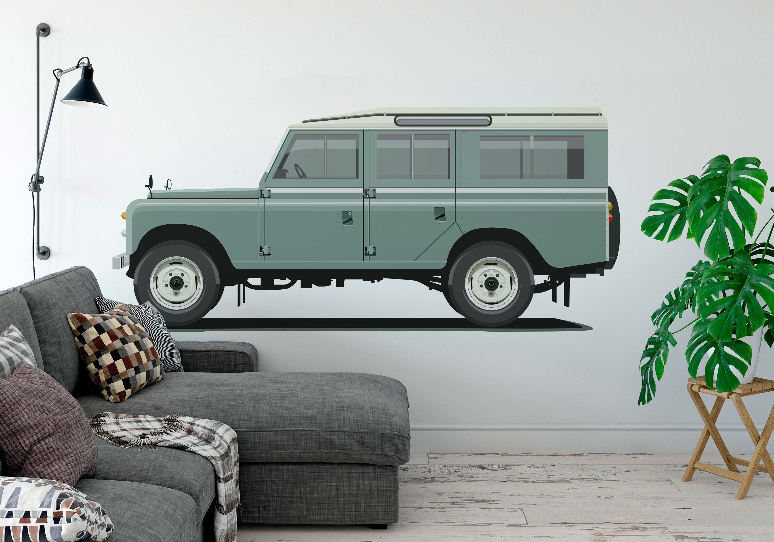 Removable Sticker Land Rover Defender Station Wagon Car Wall Decal ...
